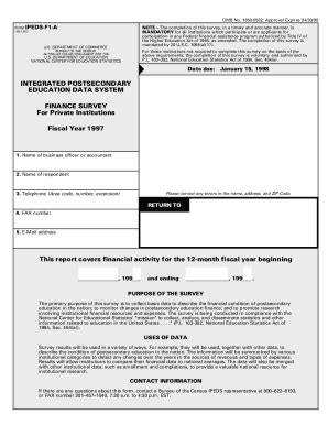 Fillable Online Nces Ed Finance Survey IPEDS Department Of