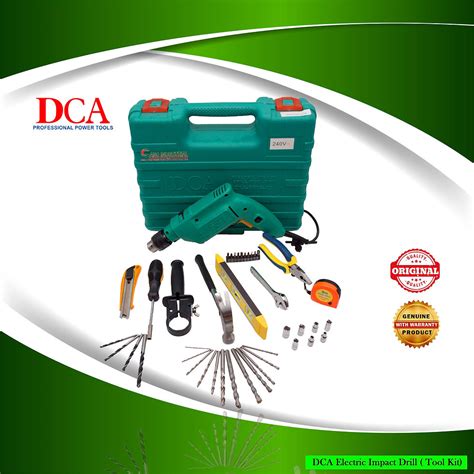 Dca Electric Impact Drill Tool Kit Z1j Ff04 13 Cane Industrial