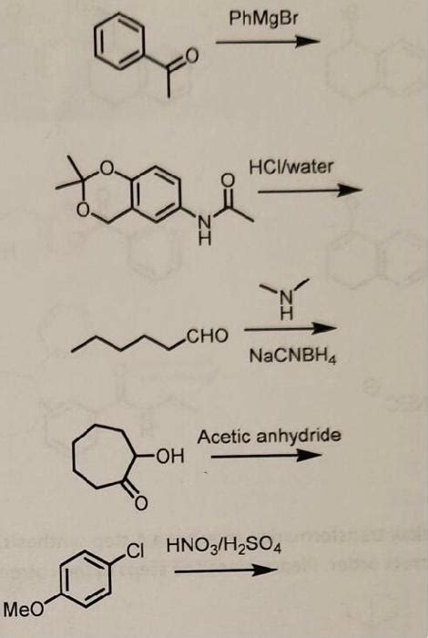 Solved Phmgbr Acetic Anhydride