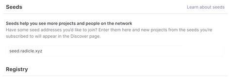 Fix Layout Of Seeds Section In Settings · Issue 746 · Radicle Dev