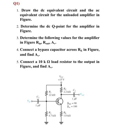 Solved Draw The Dc Equivalent Circuit And The Ac Chegg