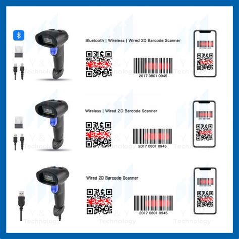 NEW NETUM 2D Barcode Scanner Wireless 2 4G USB Bluetooth Phone Label