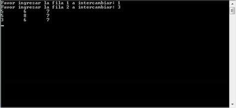 Arrays Visual C Intercambiar Filas Matriz Tutorias Co