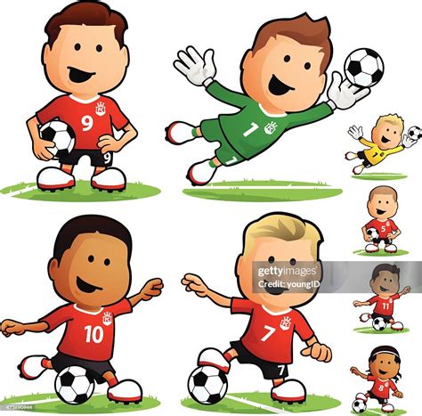Cartoon Soccer Team Players High Res Vector Graphic Getty Images