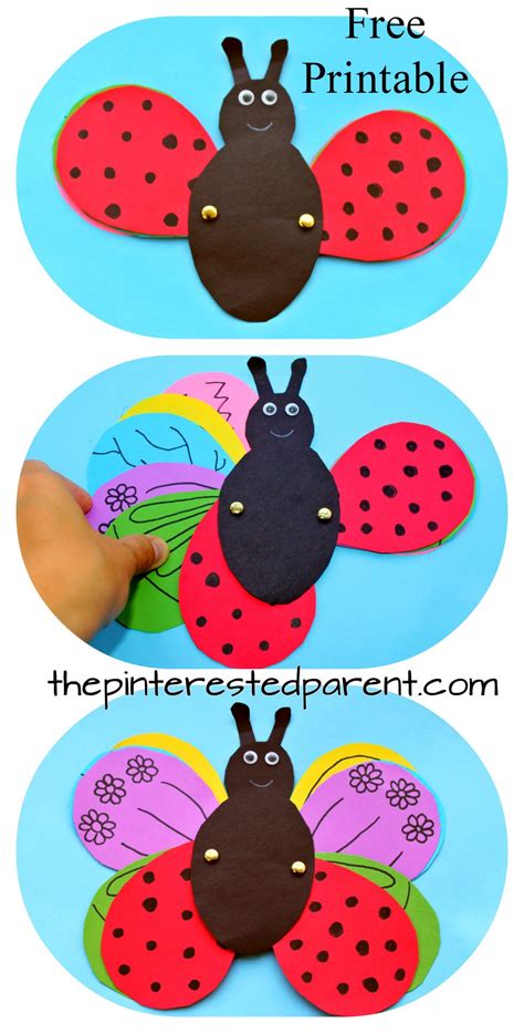 Transforming Ladybug Butterfly Craft The Pinterested Parent