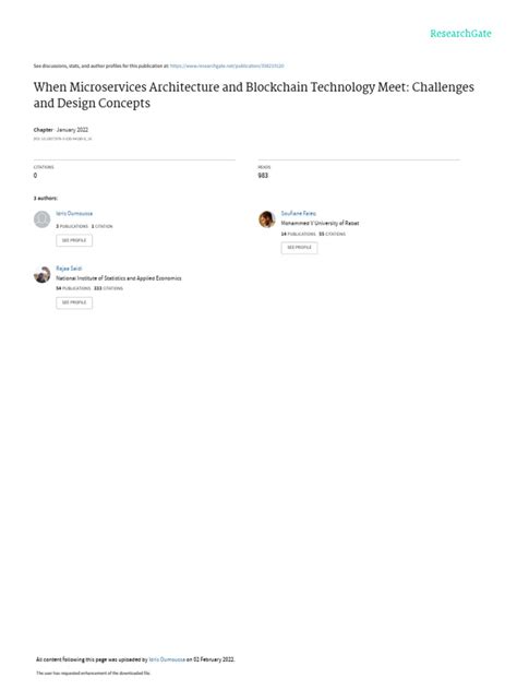 When Microservices Architecture And Blockchain Technology Meet Challenges And Design Concepts