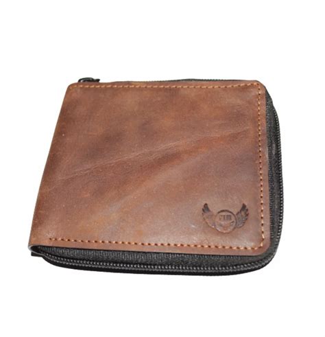 Male Plain Mens Leather Zipper Wallet Brown Card Slots 5 At Rs 300