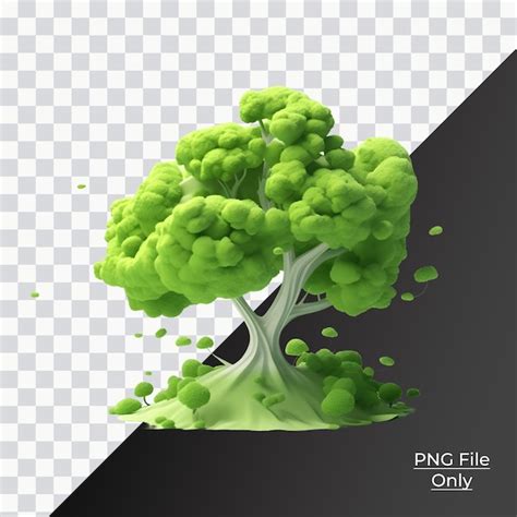 Premium Psd 3d Tree Soft Smooth Lighting Only Png Premium Psd