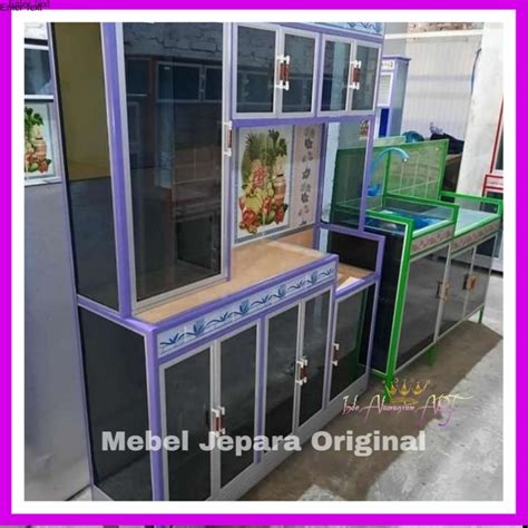 Jual Rak Meja Dapur Serbaguna Kitchen Set Dapur Sehat Bahan Alumunium
