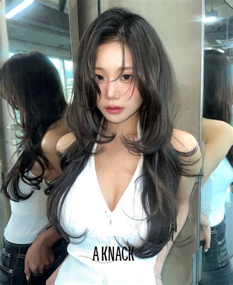 어낵툴 김민영 레이어드펌 하이레이어드컷 염색 📌시그니처 레이어드펌 허그펌 미디움 ~롱 레이어드 디자인 층층이 쌓이는