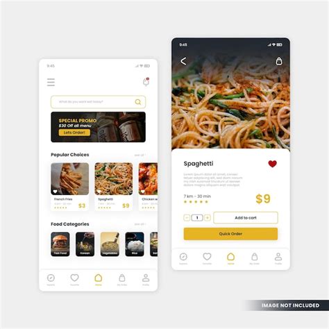 Premium Vector Clean Elegant Modern Food Delivery App Ui Design For