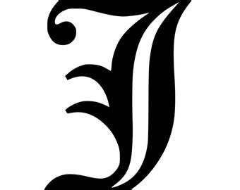 Letter C Old English Lettering Alphabet Vinyl Decal