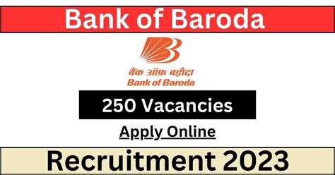 Bank Of Baroda Recruitment 2023 Apply Online 250 Manager Posts