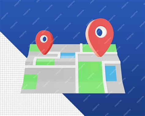 Premium Psd 3d Render Of Map Location With Pointer Illustration Icons For Ui Ux Web Mobile
