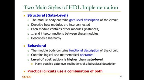 Design Of Digital Circuits Lecture 7 2 Hardware Description And Verilog Eth Zürich Spring