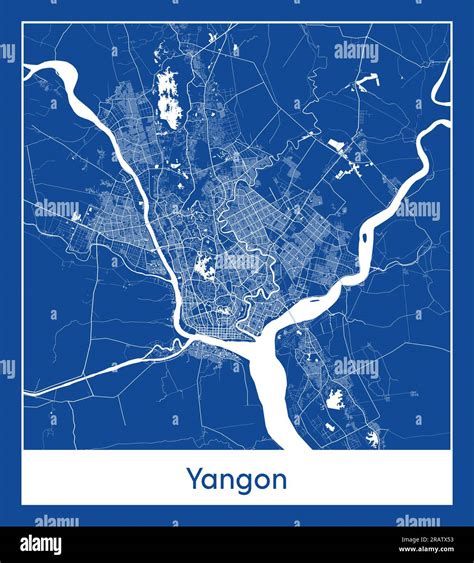 Yangon Map Stock Vector Images Alamy