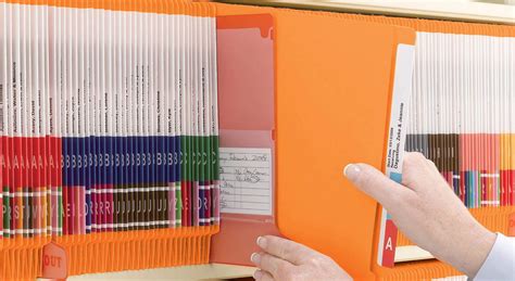 Colored End Tab File Folders Color Coded Shelf Filing