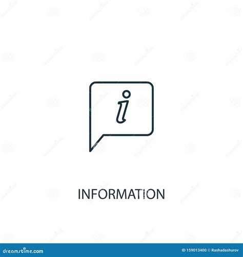 Information Concept Line Icon Simple Stock Vector Illustration Of Line Website 159013400