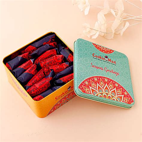 Buysend Blissful Diwali Cookieman Assorted Cookies Pack Online Fnp
