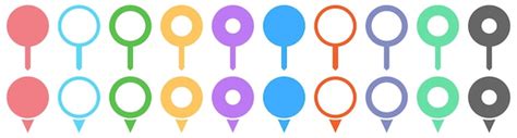 Premium Vector Location Pointer Pin Icon Vector Set Gps Location Pin