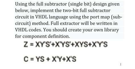 Solved Using The Full Subtractor Single Bit Design Given Chegg