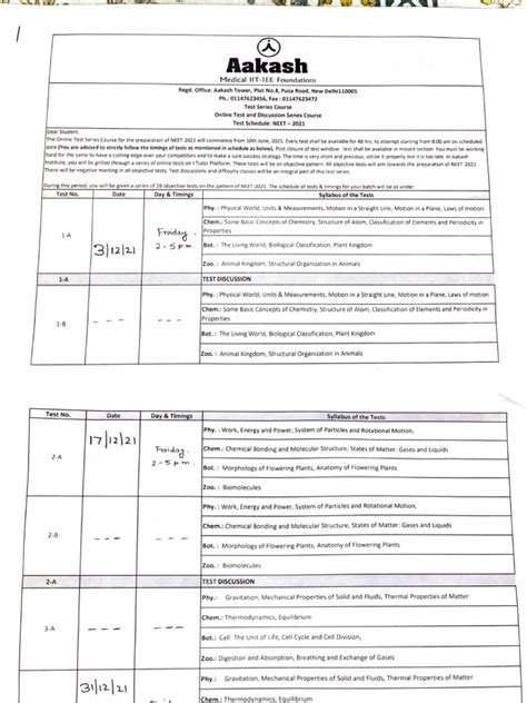 Aakash Test Series Planner Download Free Pdf Gases Chemistry