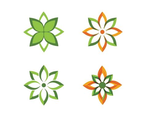 Projeto De Flores De Lótus De Vetor De Beleza Vetor Premium