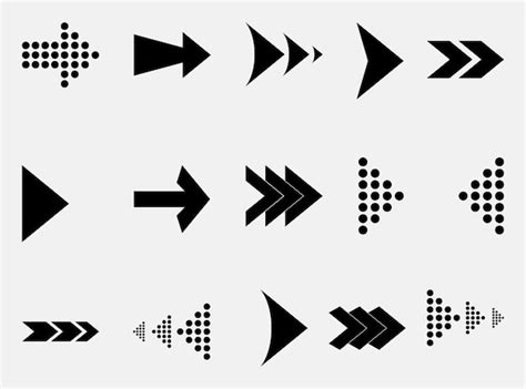Premium Vector Arrow Icons Collection Set