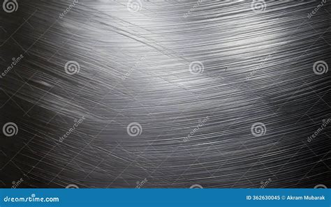 Brushed Metal Texture With Smooth Surface Subtle Scratches And Reflective Silver Sheen Stock