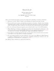 Hw0 Pdf Homework 0 CSE 446 Machine Learning Prof Sewoong Oh Due