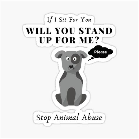 Stop Dog Abuse Sticker By Eldwarehouse Redbubble
