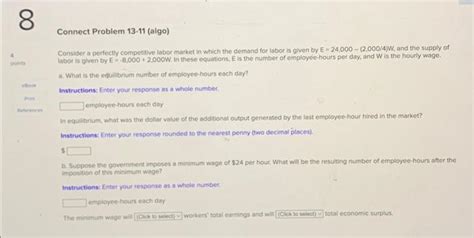 Solved Consider A Perfectly Competitive Labor Market In Chegg