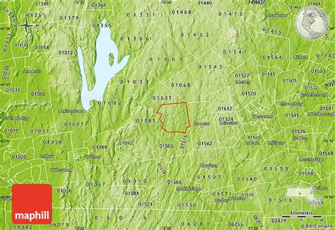 Physical Map Of Zip Code 01535