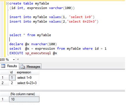T Sql How To Store Math Formula In Sql Server Stack Overflow