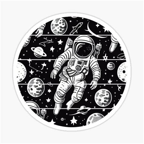 Pegatina For Sale Con La Obra Astronauta En El Espacio De Vladocar
