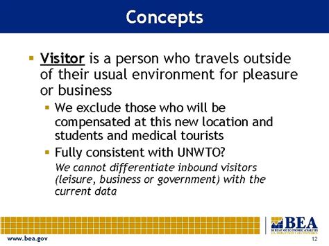 Basic Tourism Units And Concepts Visitor Purpose Of