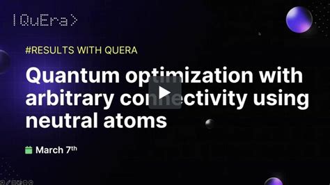 Quera Computing Inc On Linkedin Results With Quera Quantum Optimization With Arbitrary