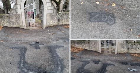 Vandalizam u Dicmu Netko je pred pravoslavnom crkvom ispisao ustaško