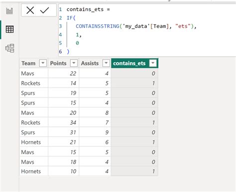 Power Bi A Simple Formula For If Contains