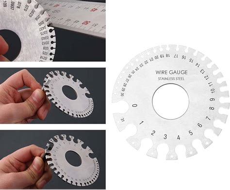 Electrical Wire Gauge Measuring Tool US Steel Round Wire SWG MM