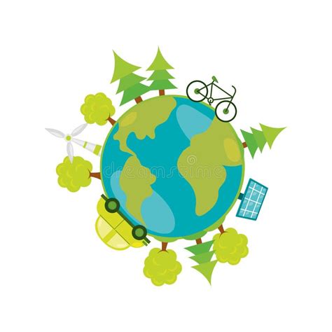 Ecology Earth Illustration Stock Vector Illustration Of Sphere 297677103