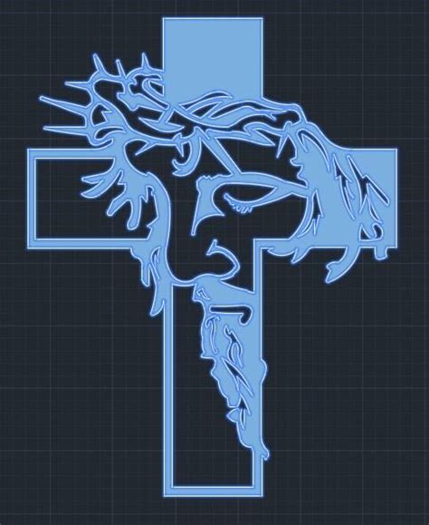 Jesuss Cross Dxf File Digital Download Files Only Plasma Or