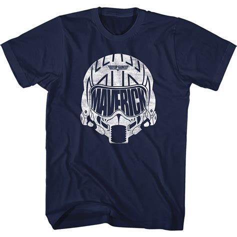 Top Gun T Shirt White Maverick Helmet Nerdkungfu