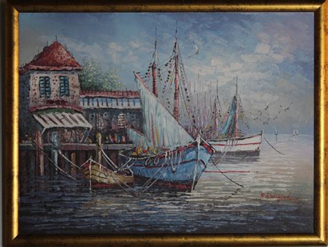 OIDENTIFIERAD KONSTNÄR OIL PAINTING signed R Danford Art Paintings