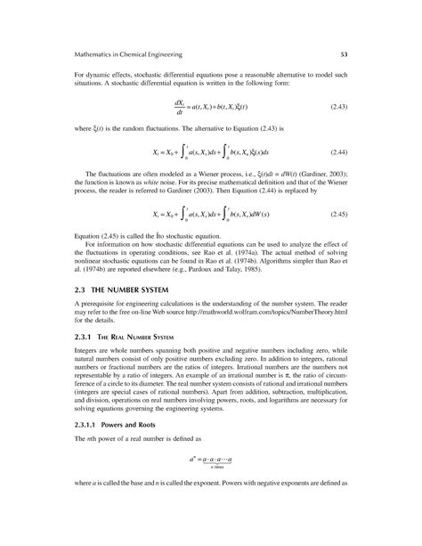 Albrights Chemical Engineering Mathematics In Chemical Engineering 53 For Dynamic Effects