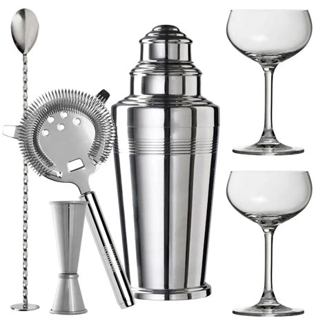 Cocktail Kit And Coupe Glass Set Urban Bar Usa