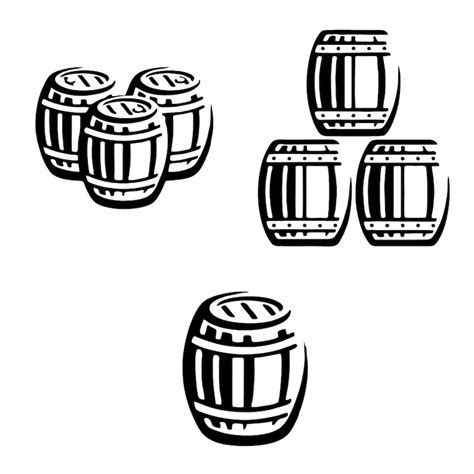Barrel Svg Bundle Wood Barrel Clipart Beer Keg Vector Barrel Decal