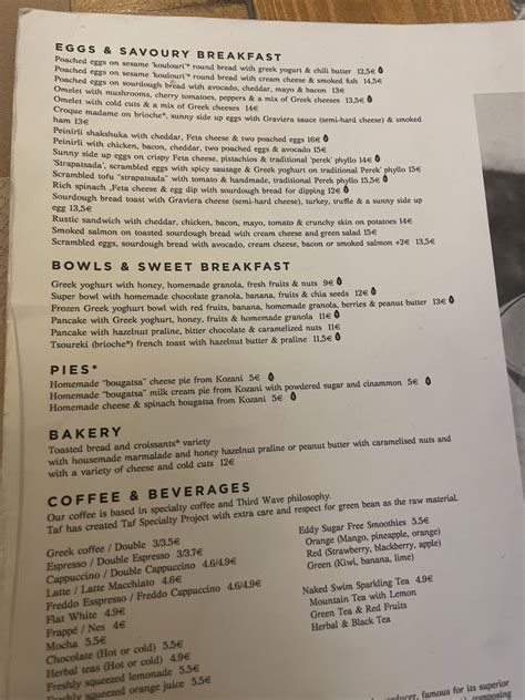 Menu At Ergon House Athens Athens