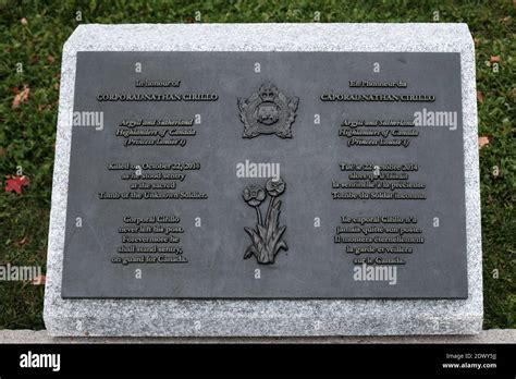 Plaque In Memory Of Corporal Nathan Cirillo Killed On Duty At War