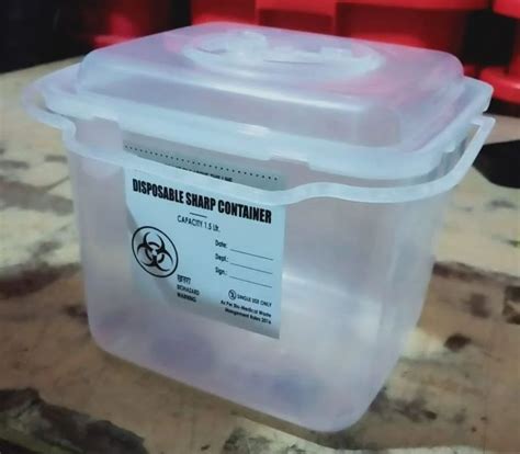 Plastic 1 5 Litre Puncture Proof Sharp Container Medium At Rs 28 Piece In New Delhi